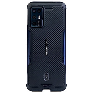 nubia REDMAGIC 6R Pro Handle Protective Case, Flexible TPU Cover Anti-Scratches Shockproof Phone Case Compatible Red Magic 6R/6 Racing, Black