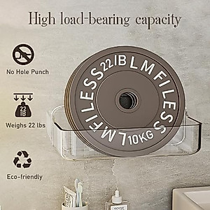 Jokvaex Shower Caddy, 2 Pack Shower Organizer with Adhesive, No Drilling Required, Large Capacity, Plastic Shower Caddy Shelf, Hanging Clear Shower Caddy Organizer for Bathroom, Kitchen