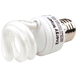 Bulbrite 509206 CF5W LM 5W Low Mercury Compact Fluorescent T2 Coil with Medium Base, 25W Equivalent, Warm White, 1 Count (Pack of 1)