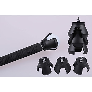 JWCBDY 3-Prong Golf Ball Pick Up Retriever Grabber Black Back Saver Claw Portable Grip Tool with Stainless Steel Screws Golf Sucker Accessories for Putters and Golfer (3 Pack)