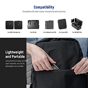 Neewer 8.7"/22cm Telescoping Interview Mic Handle for Wireless Go, Lavalier Video Microphone Handheld Adapter with Cold Shoes Compatible with RODE Wireless Go II DJI Mic CM22, MS003