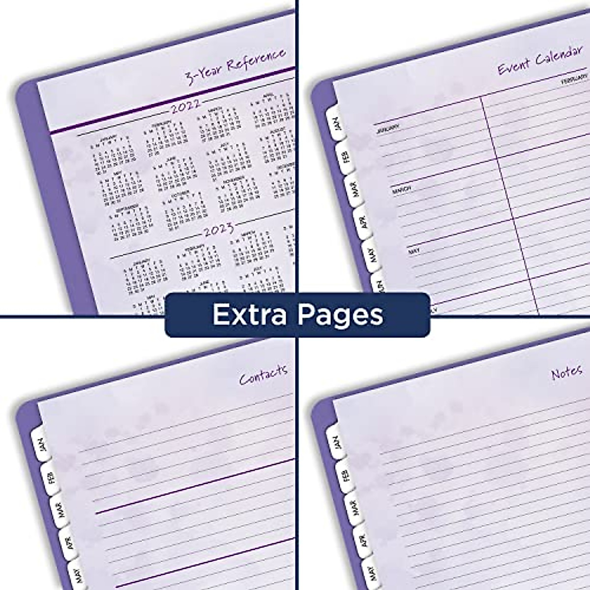 AT-A-GLANCE 2023 Weekly & Monthly Planner, 5-1/2" x 8-1/2", Small, Beautiful Day, Lavender (938P-200)