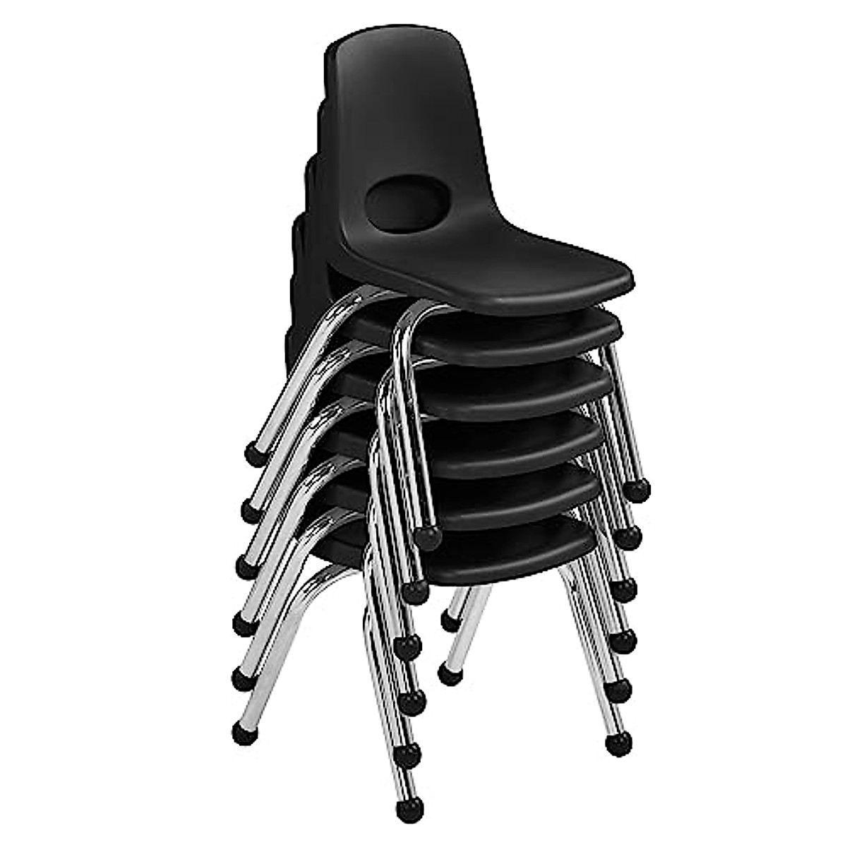 Factory Direct Partners Stack Chair, 12 inch, Black