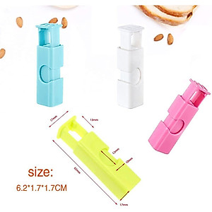 PULABO 1 Pack of 4 Pieces Food Sealing Clips, Bread Bag Clips Superior Locking Type Bag Clip, Pocket Sealing Clamp for Food, Bread Bag Popular