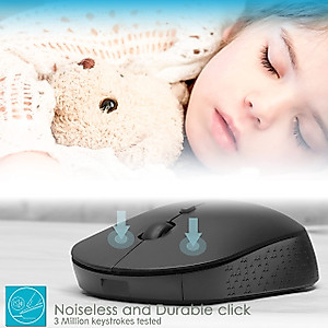 YUMQUA 12 Pack Wireless Mouse Bulk, Slim 2.4G 3 Levels DPI Optical Silent Cordless Computer Mouse for Laptop Chromebook PC Windows MacBook, Black