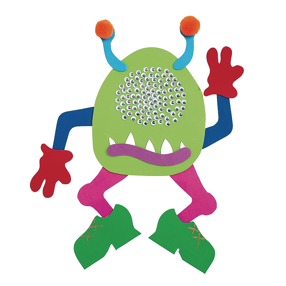 Colorations Wiggly Googly Eyes, Best-Seller, Value Pack with Storage, Regular, Black & White, Arts & Crafts, for Kids