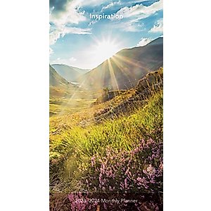 Inspiration | 2023-2024 3.5 x 6.5 Inch Two Year Monthly Pocket Planner | BrownTrout | Motivation Quotes Personal Agenda