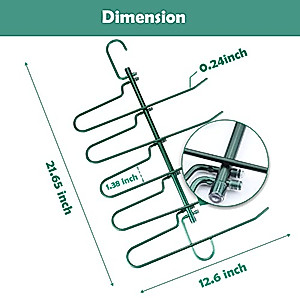 Pack of 2 Pants Hangers, 5 Layers Space Saving Jeans Hangers Detachable Clothes Trousers Hangers for Slacks Scarf Jeans + 2 Space Saving Magic Hangers - Closet Wardrobe Clothes Organizers