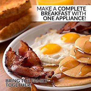 MONIK Classic Retro 3 in 1 Breakfast Station, 2 Wide Slot Toaster with Adjustable Bake Controls, 6 Capacity Egg Boiler