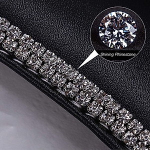 ESKONKE Car Tissue Box Leather Facial Napkin Holder Universal Box Cover for Automotive Home Office Decoration (A - Diamond Upgrade Black)