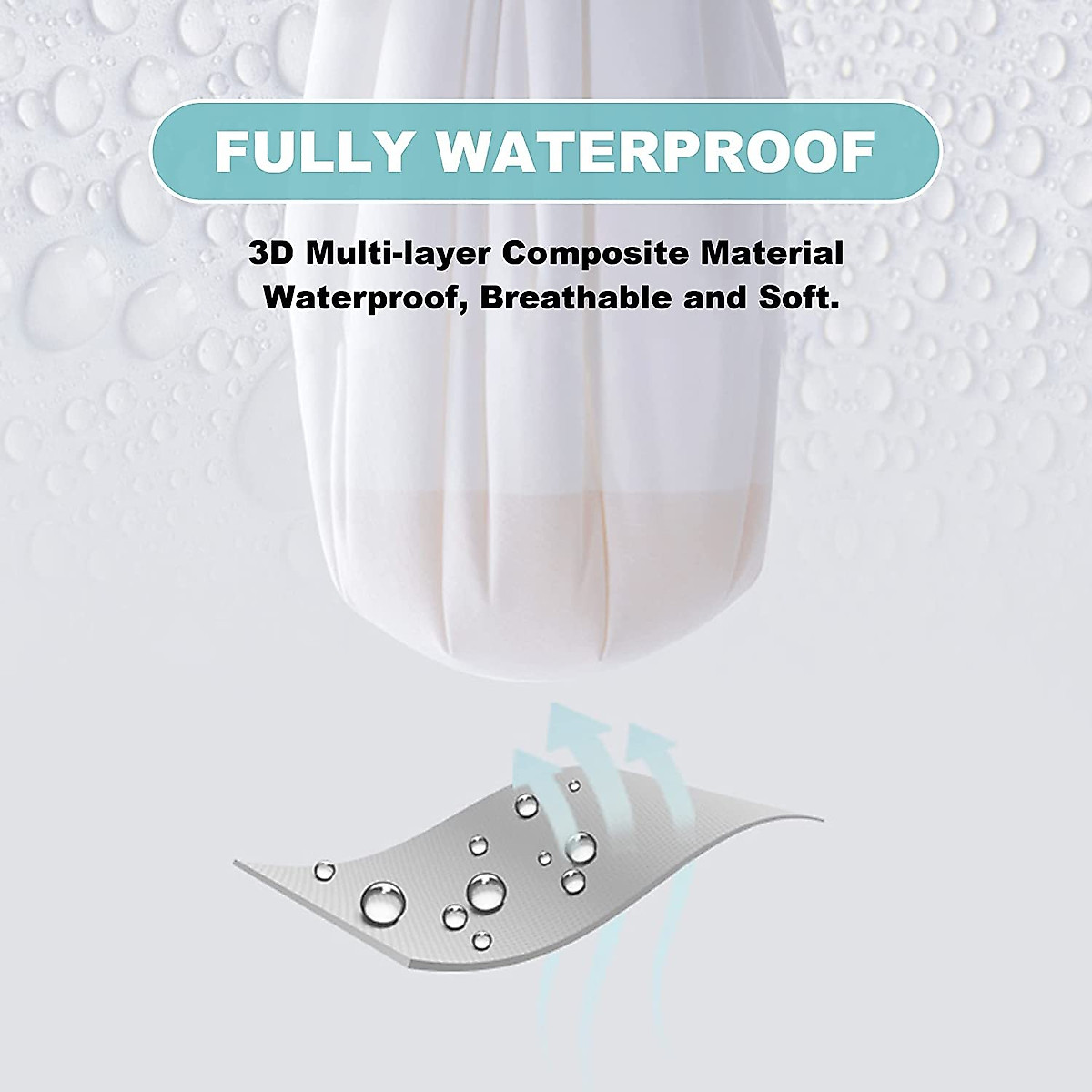 HIPHOP PANDA Baby Waterproof Crib Mattress Protector - Rayon Made from Bamboo, Baby Bedding Mattress Pad Cover Sheets for Toddler - Durable & Easy to Clean (White, 28x52 Inch - Pack of 1)