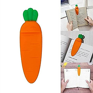 Cute Kawaii Carrot Bookmark Cartoon 3D Stereo Book Marks for Kids DIY Decoration Supplies Stationery Office Gift U4Z9 School