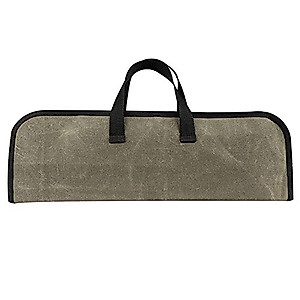 Kani Chef Knife Roll Bag (4 Slots), Waterproof Waxed Canvas Cutlery Knife Bag, Portable Knife Roll Case, Heavy Duty Knife Storage Case with Zipper Closure for Working Barbecue Camping