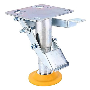 Manganese Steel Floor Lock,Adjustable Caster Lock,Secure Wheel Lock,Trolley Brake Floor Lock Manganese Steel Trolley Cart Lock with TPU Pad,100kg Load-Bearing,for 4~5in Casters (X-75-32-3), Manga