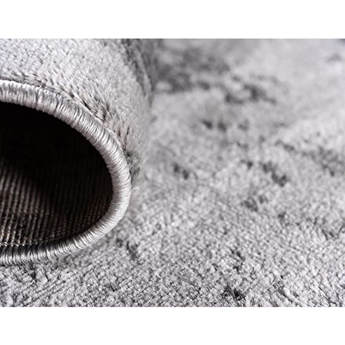 Unique Loom Metro Collection Area Rug (6' 1" x 9' Rectangle, Light Gray/ Gray)