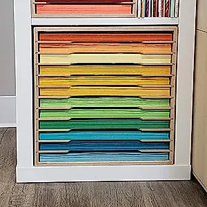 Stamp-n-Storage Paper Holder for 12"x12" Paper - 12 Slot (fits IKEA Kallax Shelf)