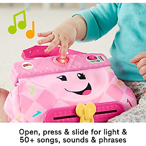 Fisher-Price Smart Purse Learning Toy with Lights Music and Smart Stages Educational Content for Babies and Toddlers, Pink​