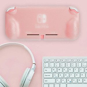 ECHZOVE Clear White TPU Case for Nintendo Switch Lite, Portable Gaming Device Cover with Precise Cutouts