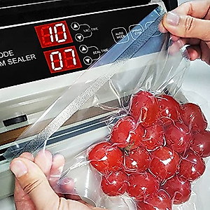 Magic Seal MS175 Vacuum Sealer Machine for Food Preservation, Nozzle Type, Compatible with Smooth Flat Bags or Mylar Bags, Extra-Wide Bar, Adjustable Vacuum and Sealing Time, Automatic and Manual Mode