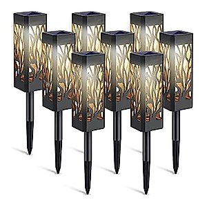 Fiveshops 8 PCS Solar Pathway Light, Garden Lights Solar Powered Lights, Waterproof Solar Ornament Lights for Patio, Yard, Pathway Dusk