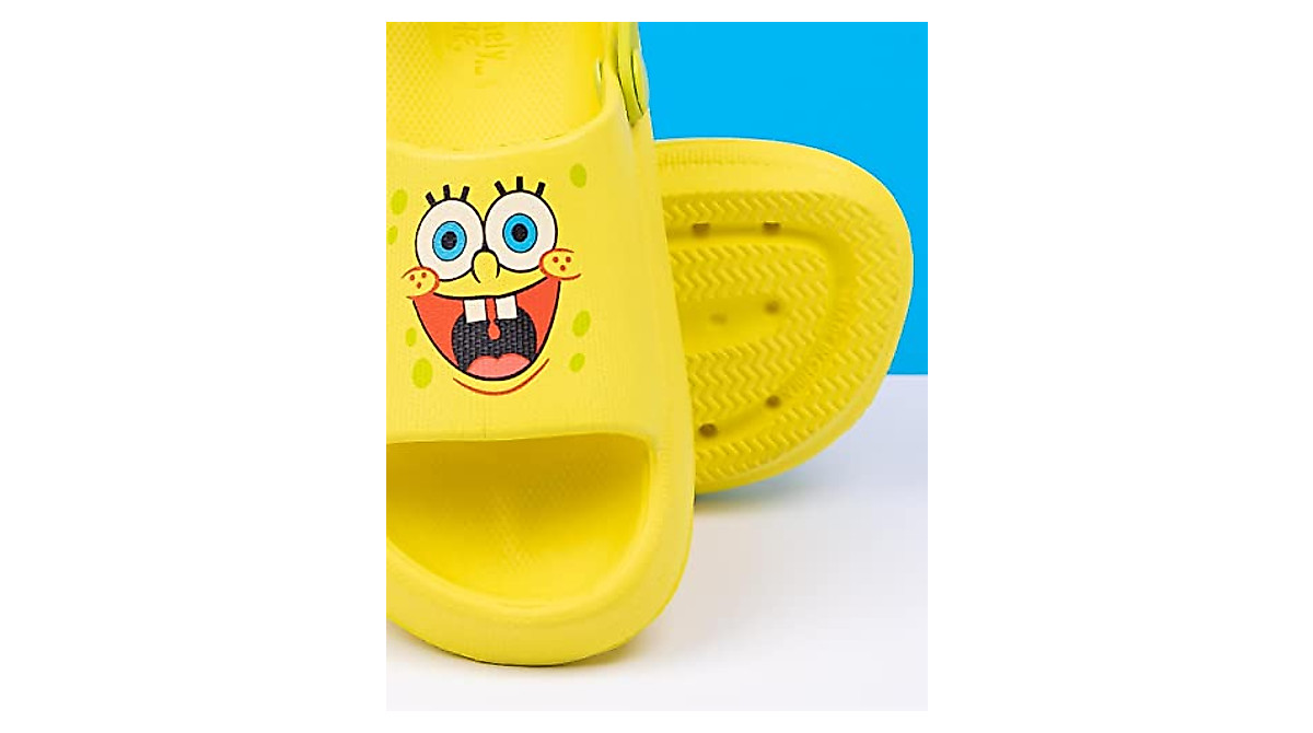 Kids SpongeBob Sliders - Fun Yellow Sandals for Summer