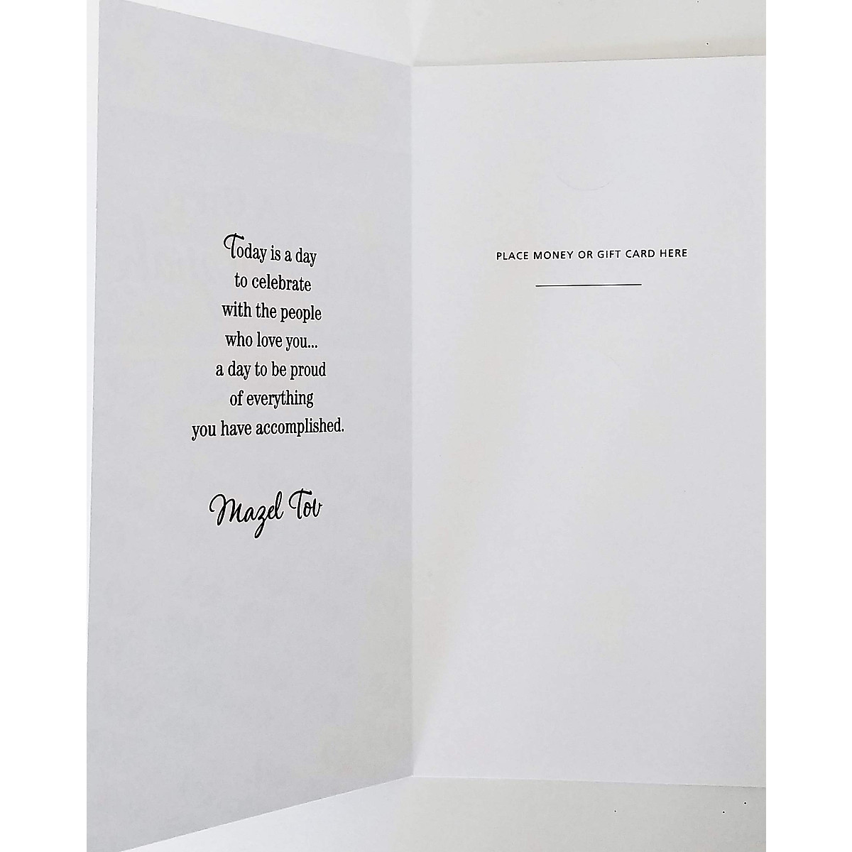 Greeting Card A Gift For The Bar Mitzvah - Today is a Day To Celebrate, A Day To be Proud of Everything You Have Accomplished - Money/Check Holder Mazel Tov Jewish Birthday Milestone for Him Boy