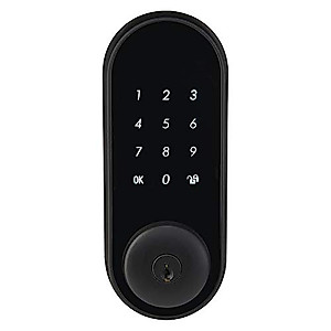Amazon Basics Grade 2 Contemporary Electronic Touchscreen Deadbolt Door Lock - Matte Black