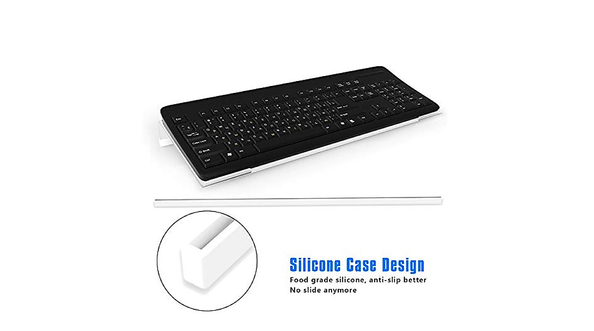 Richboom Clear Acrylic Tilted Keyboard Holder for Ergonomic Comfort