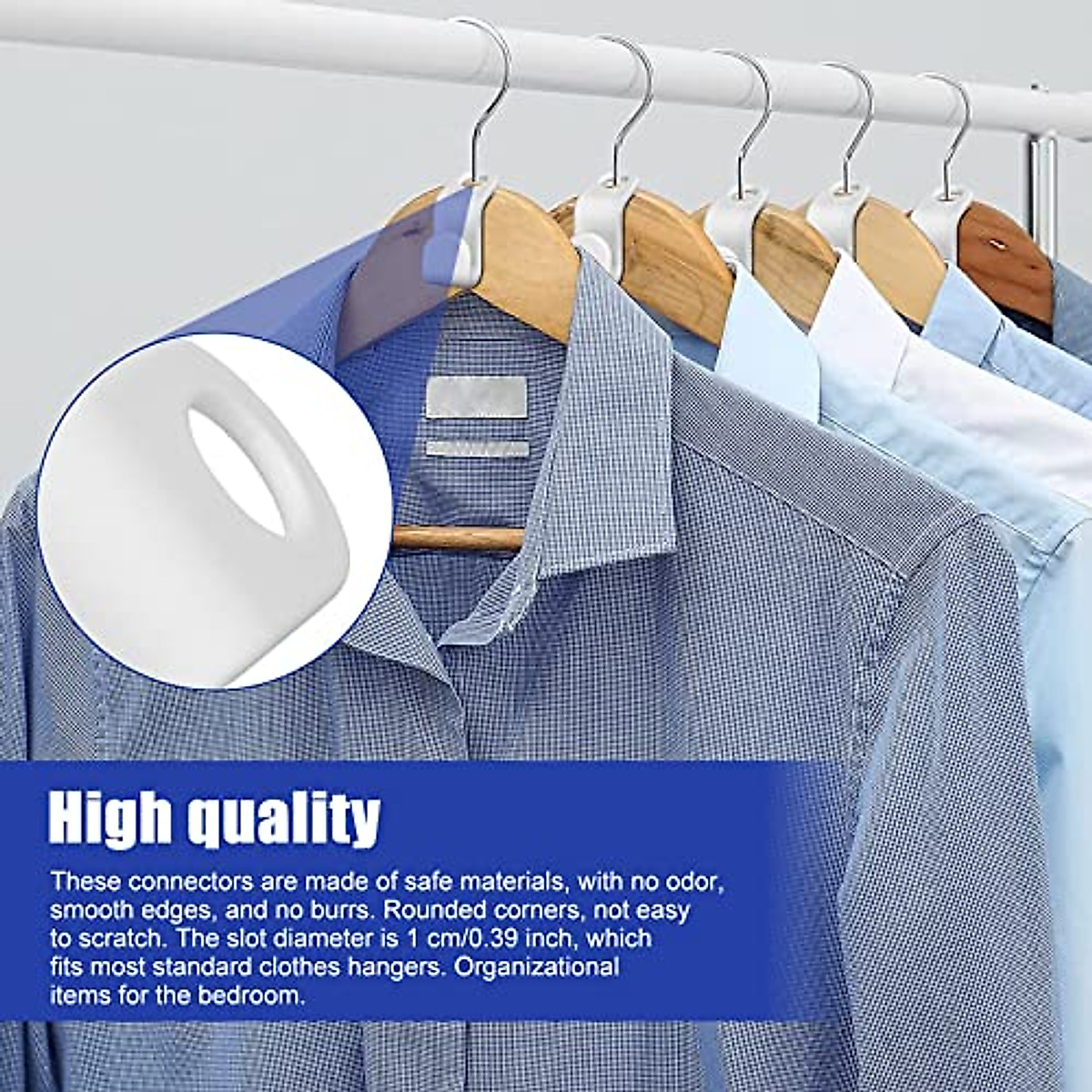 80Pcs Stackable Clothes Connection Hook Organizing Hangers Saving Home Space,Space Saver with Sturdy Plastic