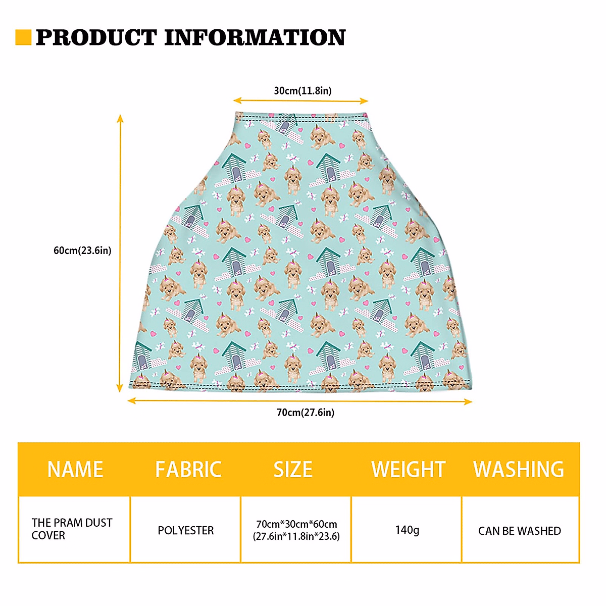 HUIACONG Baby Car Seat Covers for Girls Sunflower Cow Infant Carseat Cover Canopy Babies Boys American Flag Stripe Nursing Cover for Breastfeeding Scarf Breathable