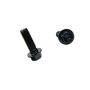 Rison Titanium Bolts Titanium Flanged Hex Head Bolt M10x1.25x25mm 6AL4V Aerospace Grade Ti Bolt Black Titanium Bolt for Motorcycle Car Modification Pack of 5