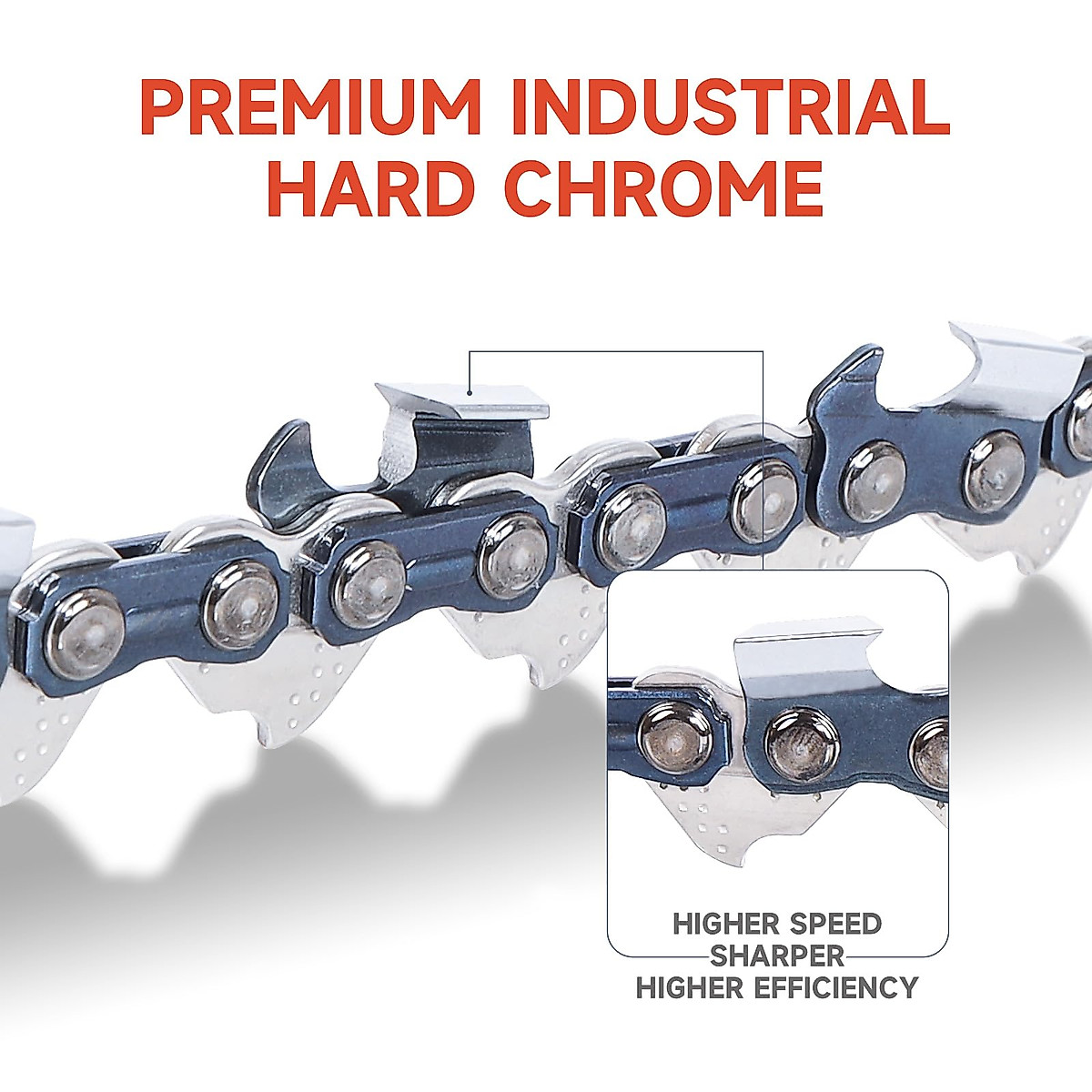 Dunhil 2-Pack 20 inch Chainsaw Chains 3/8" LP Pitch 050'' Gauge 72 Drive Links for Husqvarna 455 Rancher 455 pro 460 rancher 555, for Stihl 33rs 72 MS260 MS290 MS391