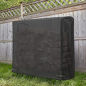 Firewood Cover,Log Rack Cover,Heavy Duty Waterproof [4 Feet] Firewood Rack Snow Protector with Durable Fabric Fits for 4 Seasons, L48xW24xH42 Inches