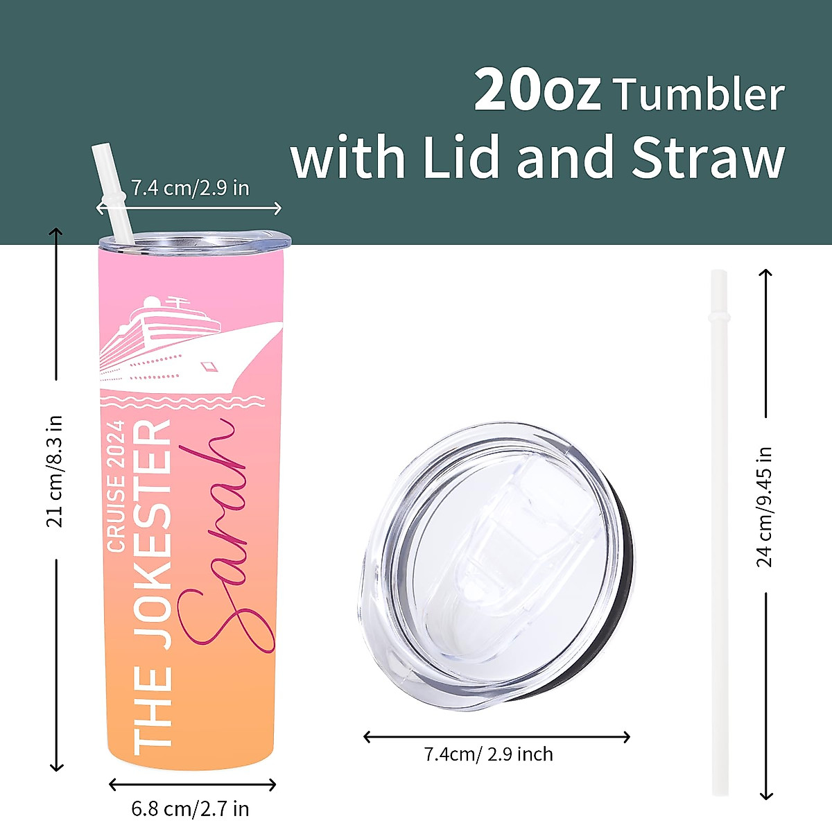 Custom Cruise Cups, Personalized Family Vacation Tumbler, Customized Insulated Stainless Steel Girls Trip Cruise Tumbler With Lid And Straw, Summer Travel Beach Cup, Girls Bachelorette Trip Gifts