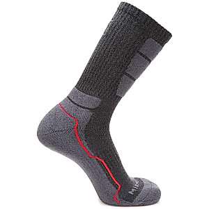 MIRMARU Men's 5 Pairs Hiking Outdoor Trail Running Trekking Moisture Wicking Cushion Crew Socks (M222-LARGE)