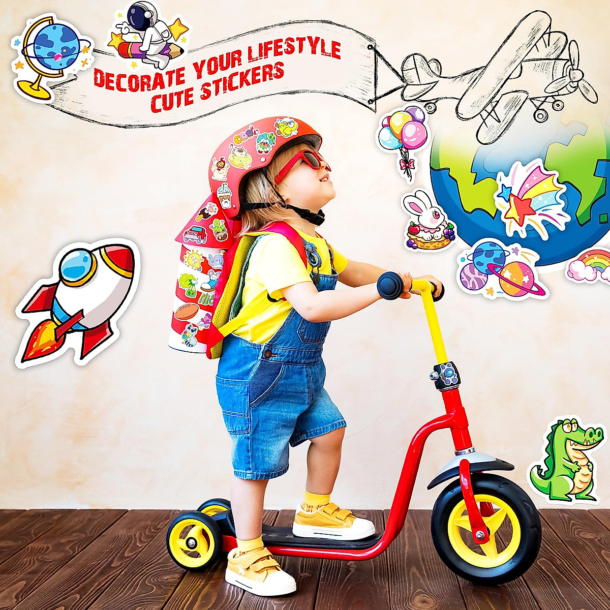 600Pcs Stickers for Kids, Water Bottle Stickers, Vinyl Waterproof Scrapbook Cute Bulk Stickers Pack for Laptop Skateboard Computer Guitar, Mixed Colorful Cool Stickers for Teens Kids Boys Girls