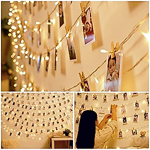 Mini Clothes Pins for Photo, Mini Clothespins, Wooden Small Clothes Pin, Tiny Decorative Clothespin for Little Baby Shower Photos Clips Pictures Crafts Display, Pack of 120