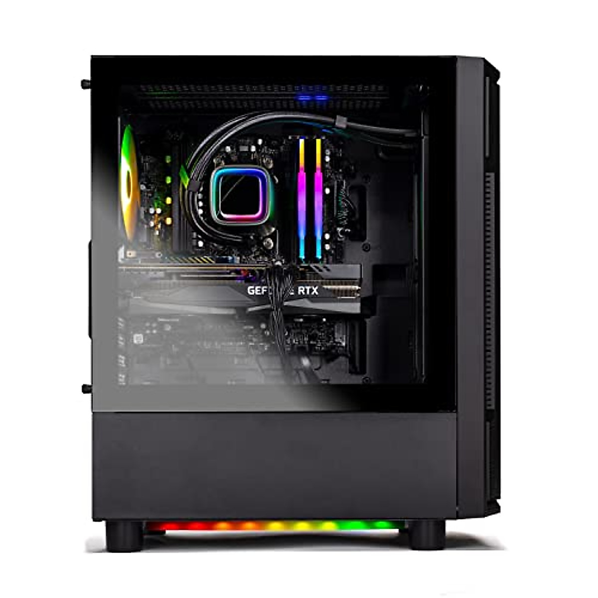 Skytech Gaming Shadow Gaming PC Desktop – AMD Ryzen 5 7600X 4.7 GHz, RTX 3060, 1TB NVME SSD, 32G DDR5 RGB, 600W Gold PSU, 240mm AIO, AC Wi-Fi, Windows 11 Home 64-bit