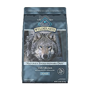 Blue Buffalo Wilderness High Protein Natural Adult Dry Dog Food plus Wholesome Grains, Chicken 28 lb bag