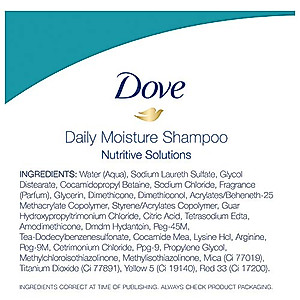 Dove Nutritive Solutions Moisturizing Shampoo for Normal to Dry Hair Daily Moisture Formulated with Pro-Moisture Complex for Manageable and Silky Hair, 12 Oz, Pack of 2
