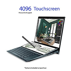ASUS ZenBook Duo 14 UX482 14” FHD NanoEdge Touch Display, Core i7-1195G7, GeForce MX450, 16GB RAM, 1TB SSD, ScreenPad Plus, Windows 11 Pro, WiFi 6E Celestial Blue, UX482EGR-XB74T