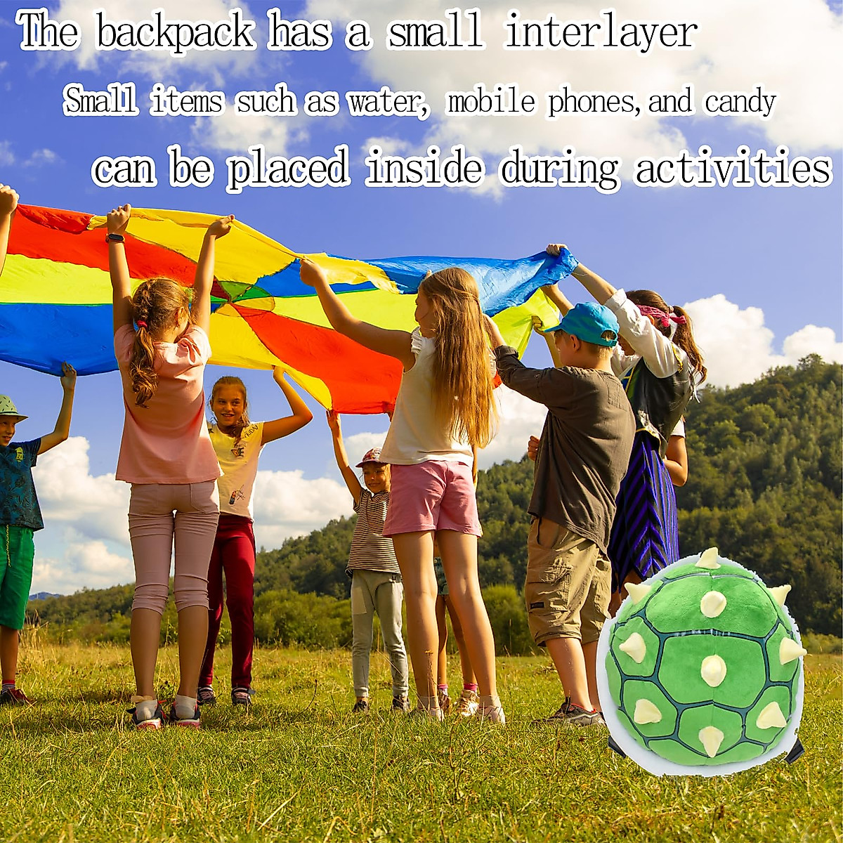 NIXFOX Kids Backpack,Backpack Turtle Shell Green Soft Stuffed Cartoon Cute Turtle Costume Backpack,Cosplay Costume Accessory Prop