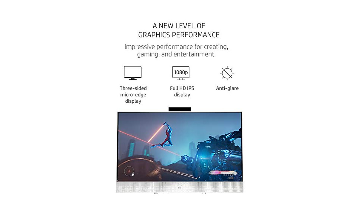 HP All-in-One Desktop PC - Intel i3, 8GB RAM, 512GB SSD