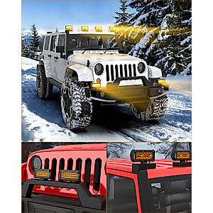 NAOEVO 7 inch Amber LED Light Bar, 240W 24,000LM Offroad Fog/Driving Lights LED Pods with Spot Flood Combo Beam, Waterproof LED Work Lights for Truck Boat UTV ATV, 2 Pack (Amber)