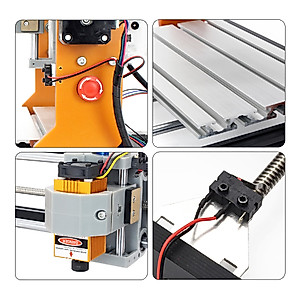 CNCTOPBAOS 3018 Pro CNC Router Kit,15000mW 15W Module,Offline GRBL Controller Limit Switches E-Stop,2 in 1 DIY Mini 3 Axis Desktop Acrylic PVC PCB Wood Cutting Milling Engraving Machine