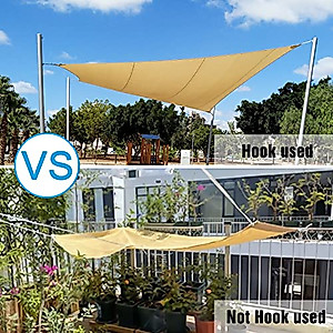 HongWay 40pcs Sun Shade Sail Hardware Kit, 6 Inch for Triangle Rectangle Sunshade Sail Installation, 304 Anti-Rust Stainless Steel, Triangle Shade Sails Accessory for Garden Outdoors, Patio Lawn