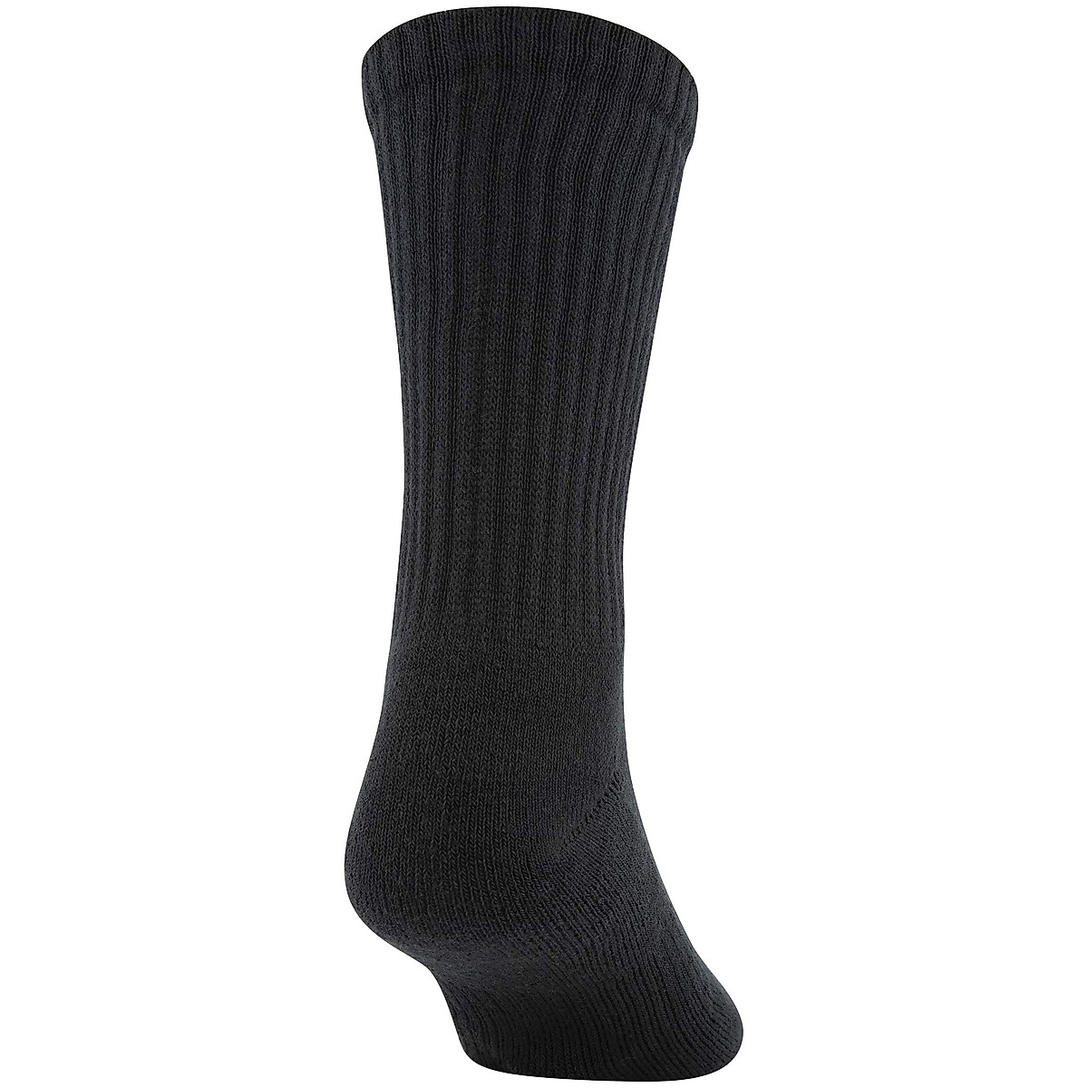 Gildan Men's Active Cotton Crew Socks, 10-Pairs, Black, Shoe Size: 6-12