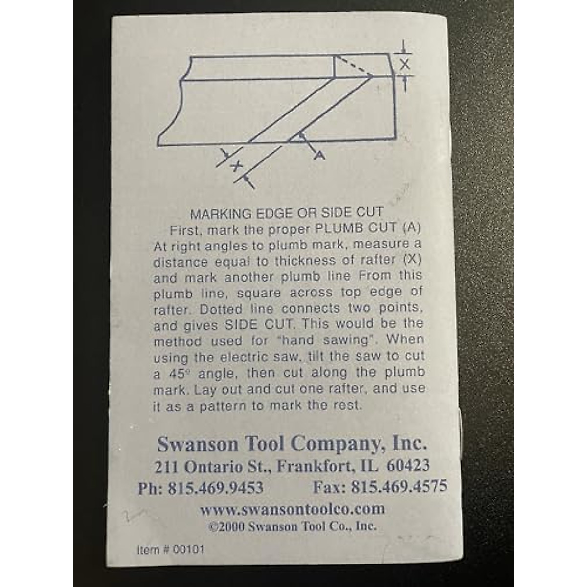 Swanson Tool P0110 Little Blue Book of Instructions For Roof & Stairway Layout