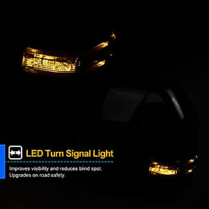 Spec-D Tuning Chrome Power Heated Telescoping Tow Mirrors LED Signal Compatible with Ford F150 2007-2014