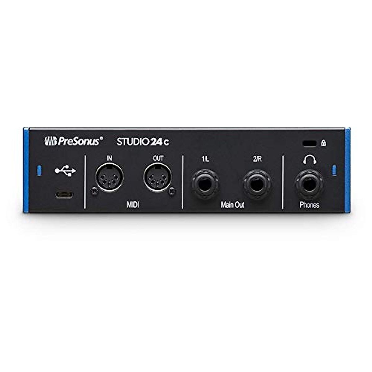 PreSonus Studio 24c 2x2 USB Type-C Audio/MIDI Interface and Studio One Artist Software kit with Condenser Microphone Shockmount, and XLR Cable
